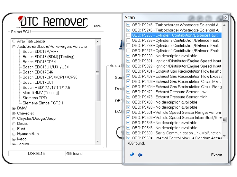 MTX DTC Remover Software